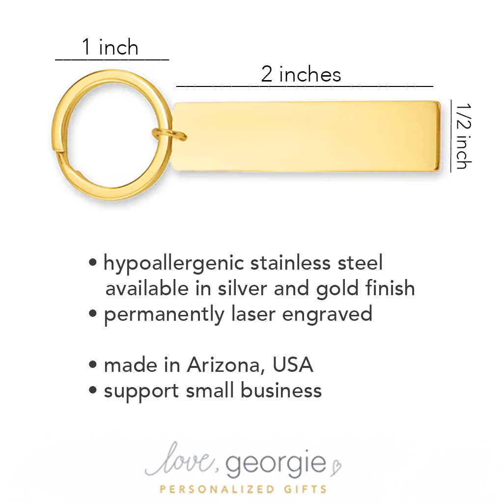 Best Nana Ever - Custom Keychain - Love, Georgie