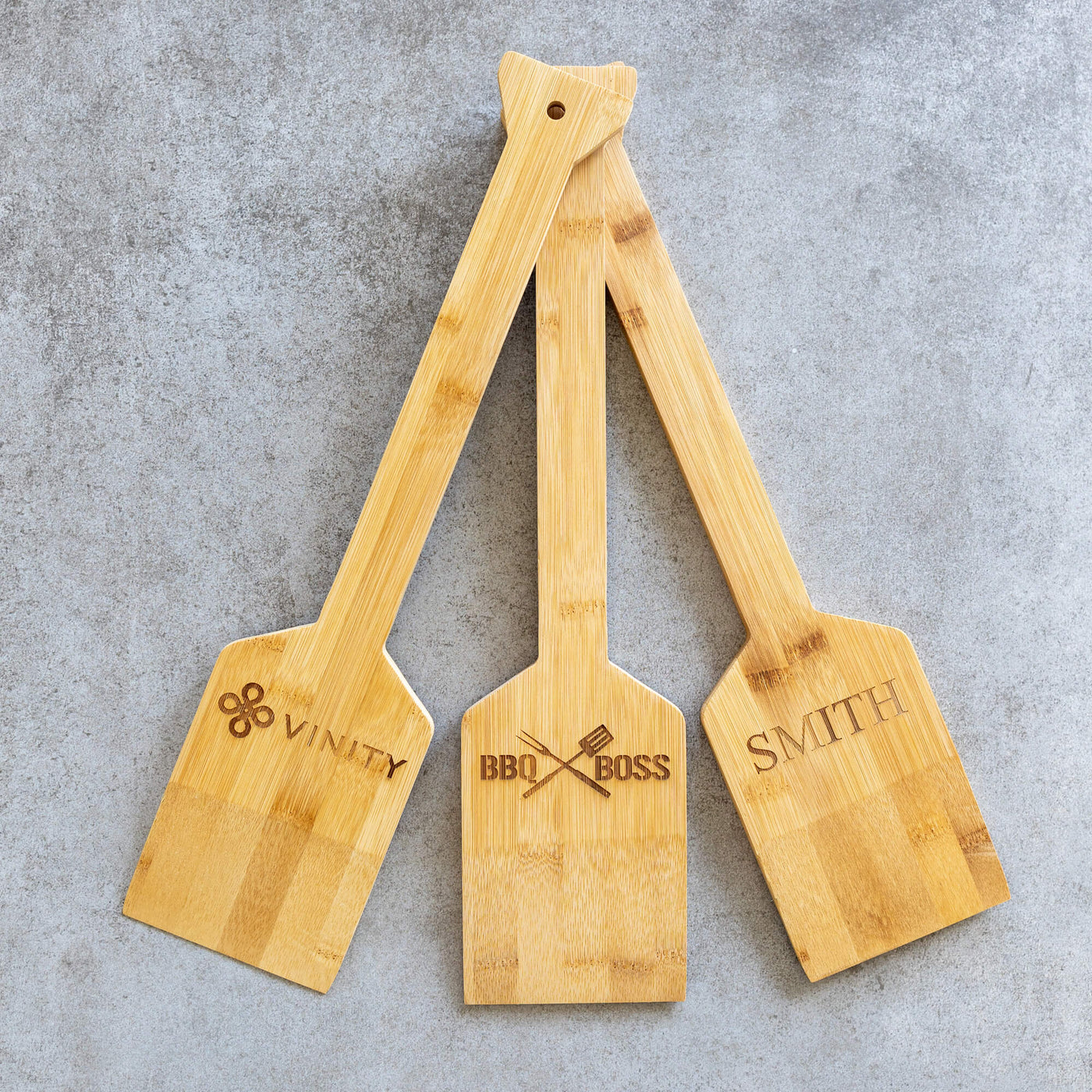 Bamboo BBQ Grill Scraper with Business Logo - Love, Georgie