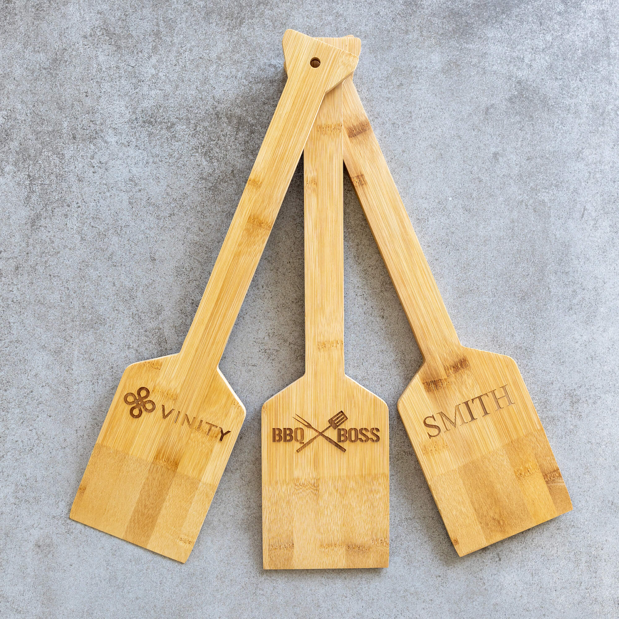 Bamboo BBQ Grill Scraper with Business Logo - Love, Georgie