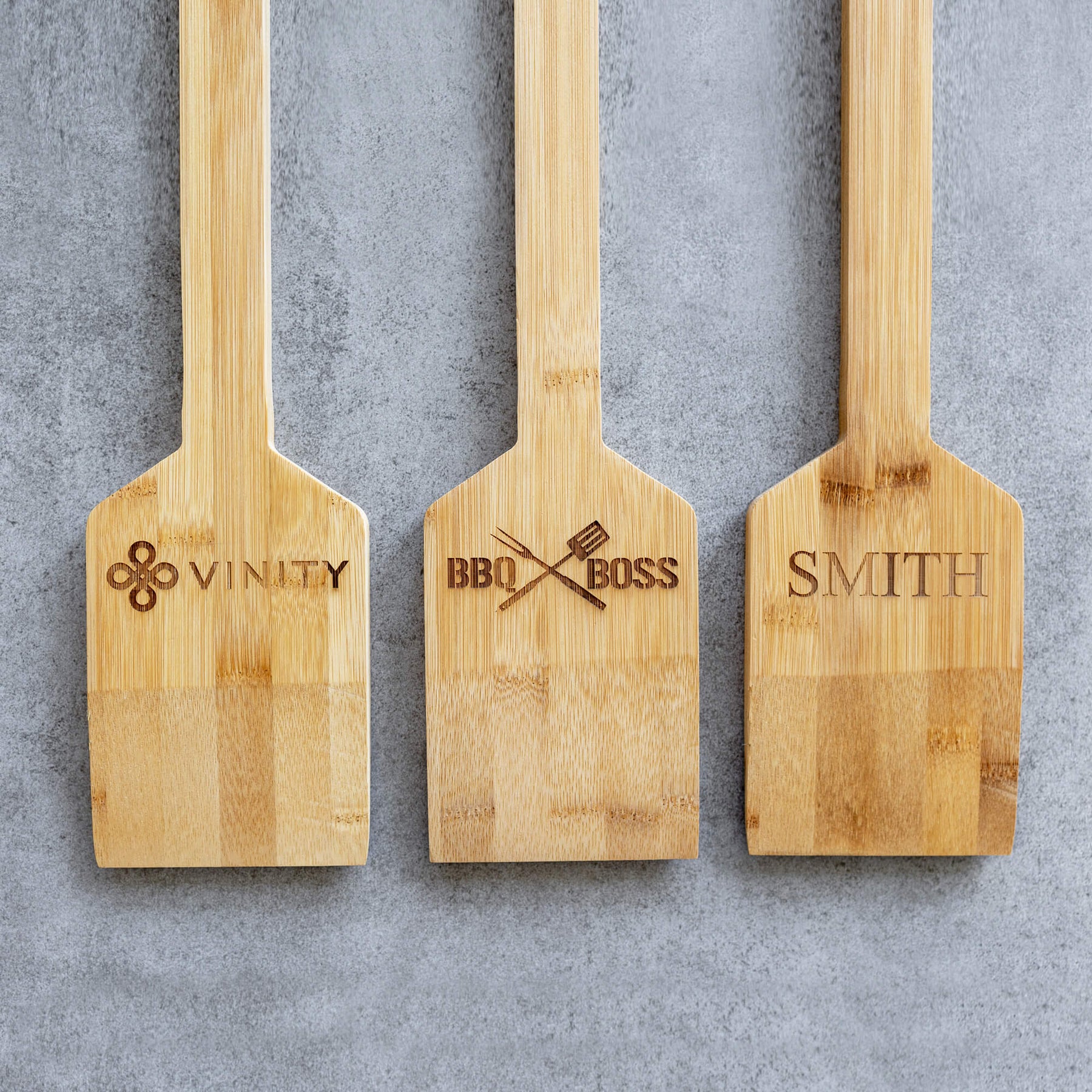 Bamboo BBQ Grill Scraper with Business Logo - Love, Georgie