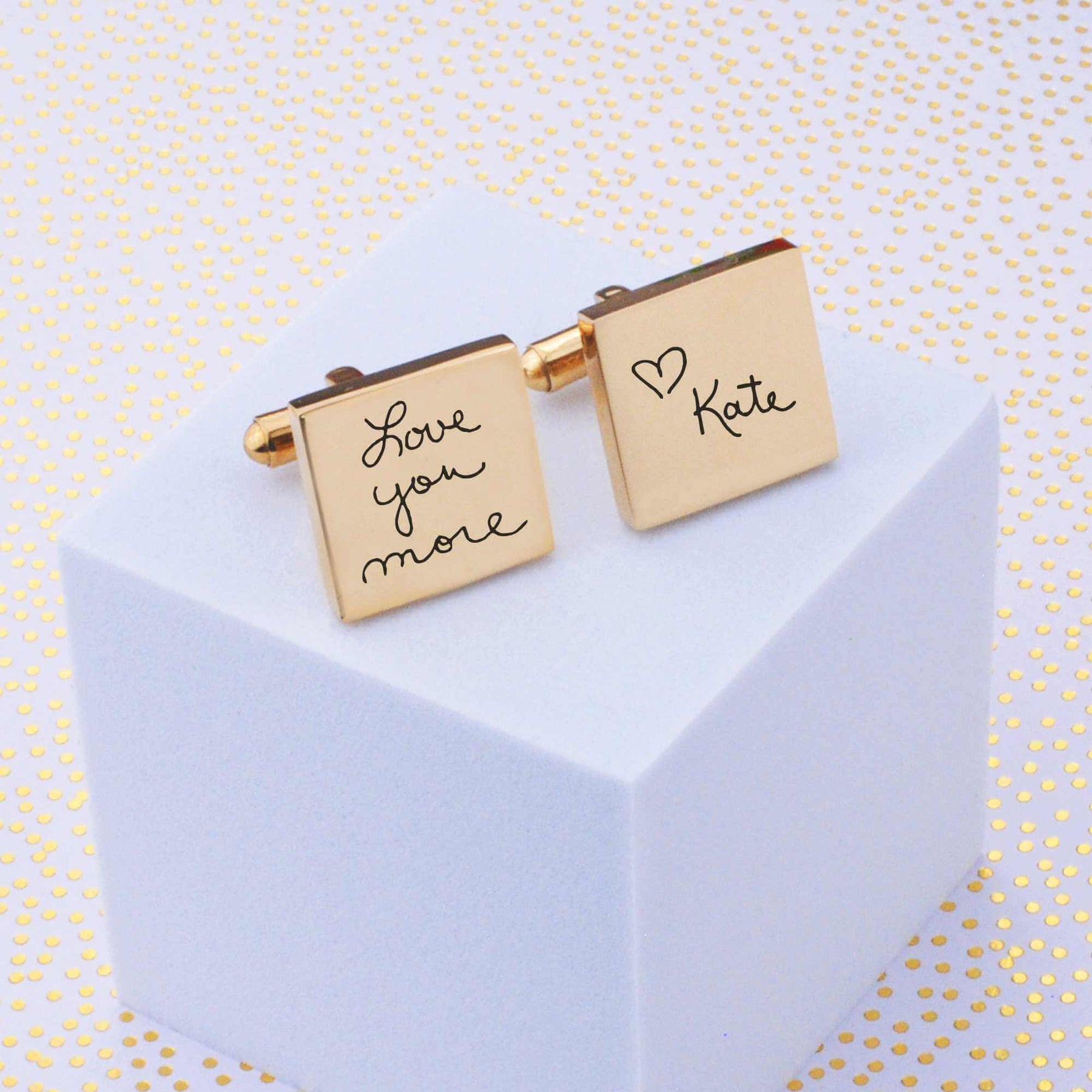 Custom Cufflinks - Personalized Handwriting Cuff Links - Love, Georgie