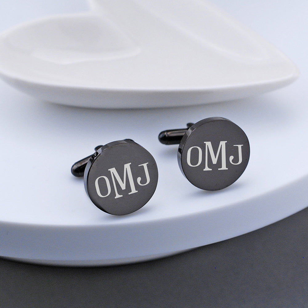 Monogrammed Cufflinks - Custom Monogrammed Cuff Links - Love, Georgie