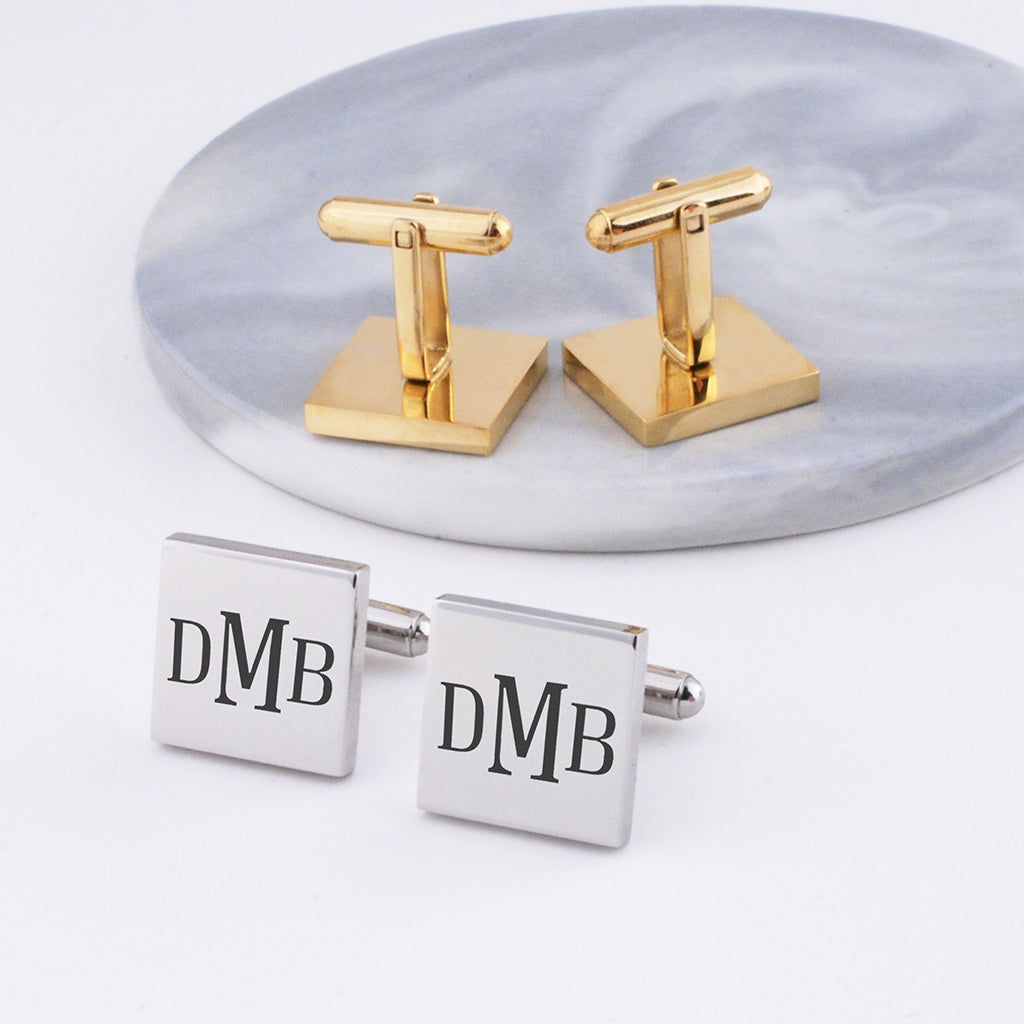 Monogrammed Cufflinks - Custom Monogrammed Cuff Links - Love, Georgie