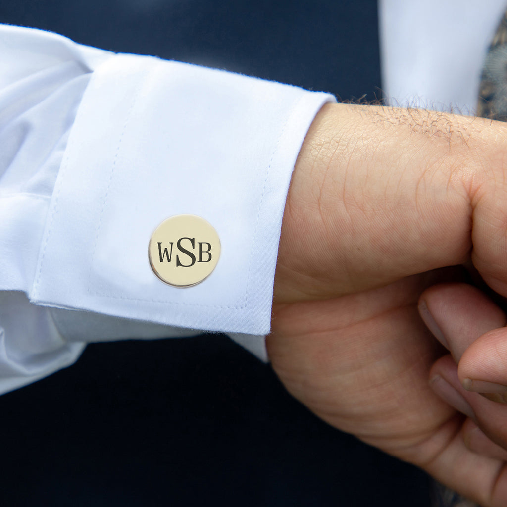 Monogrammed Cufflinks - Custom Monogrammed Cuff Links - Love, Georgie
