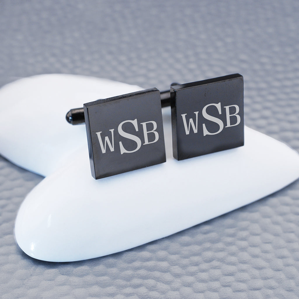 Monogrammed Cufflinks - Custom Monogrammed Cuff Links - Love, Georgie