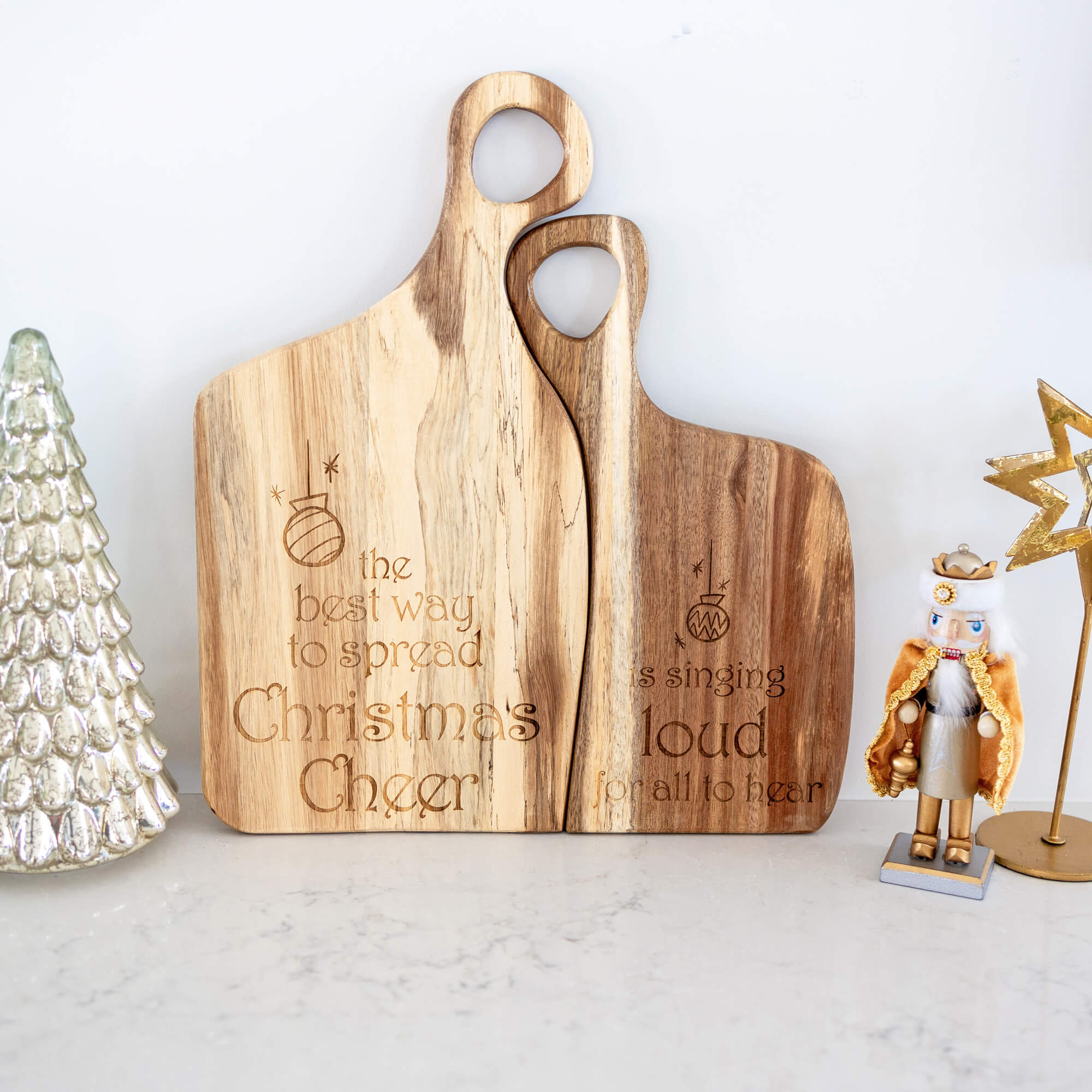 Christmas Nested Cutting Boards Set - Walnut - Love, Georgie