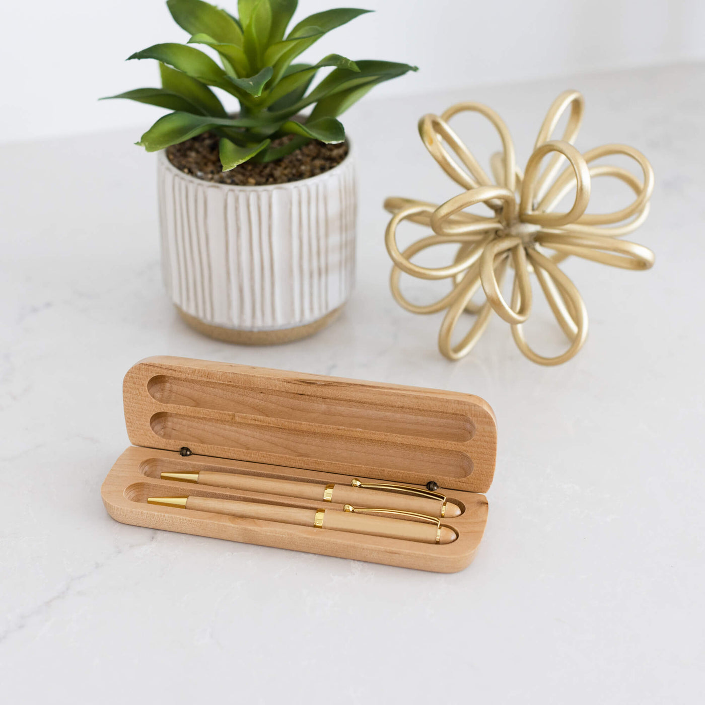 Customized Maple Pen and Pencil with Case - Love, Georgie