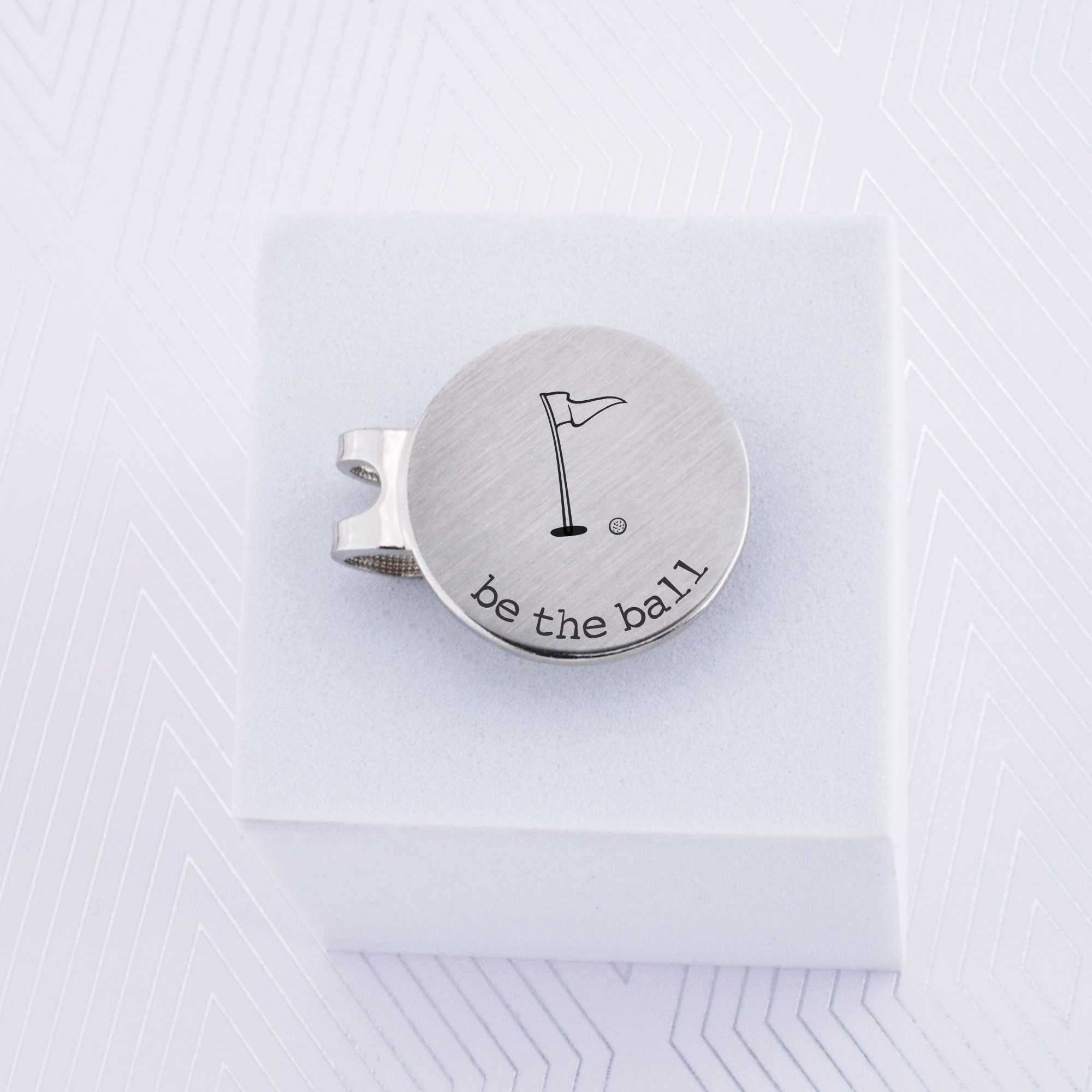 Custom Golf Ball Marker Hat Clip - Engraved with Be The Ball - Love ...