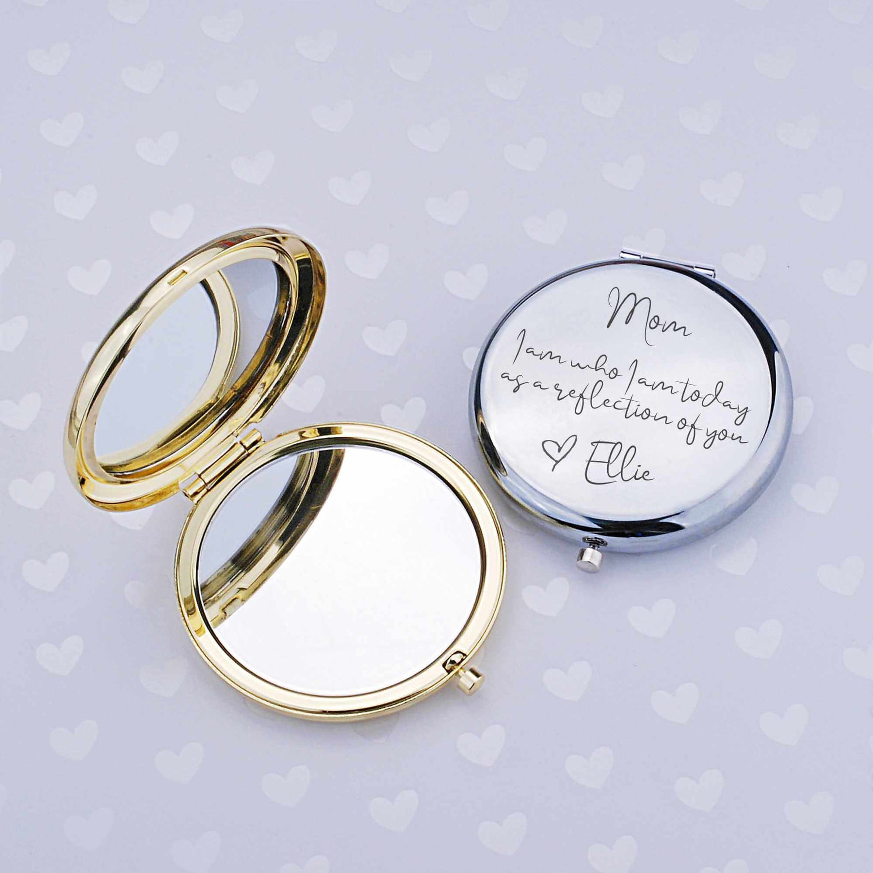 Mom Compact Mirror Engraved - Wedding Compact Mirror - Love, Georgie
