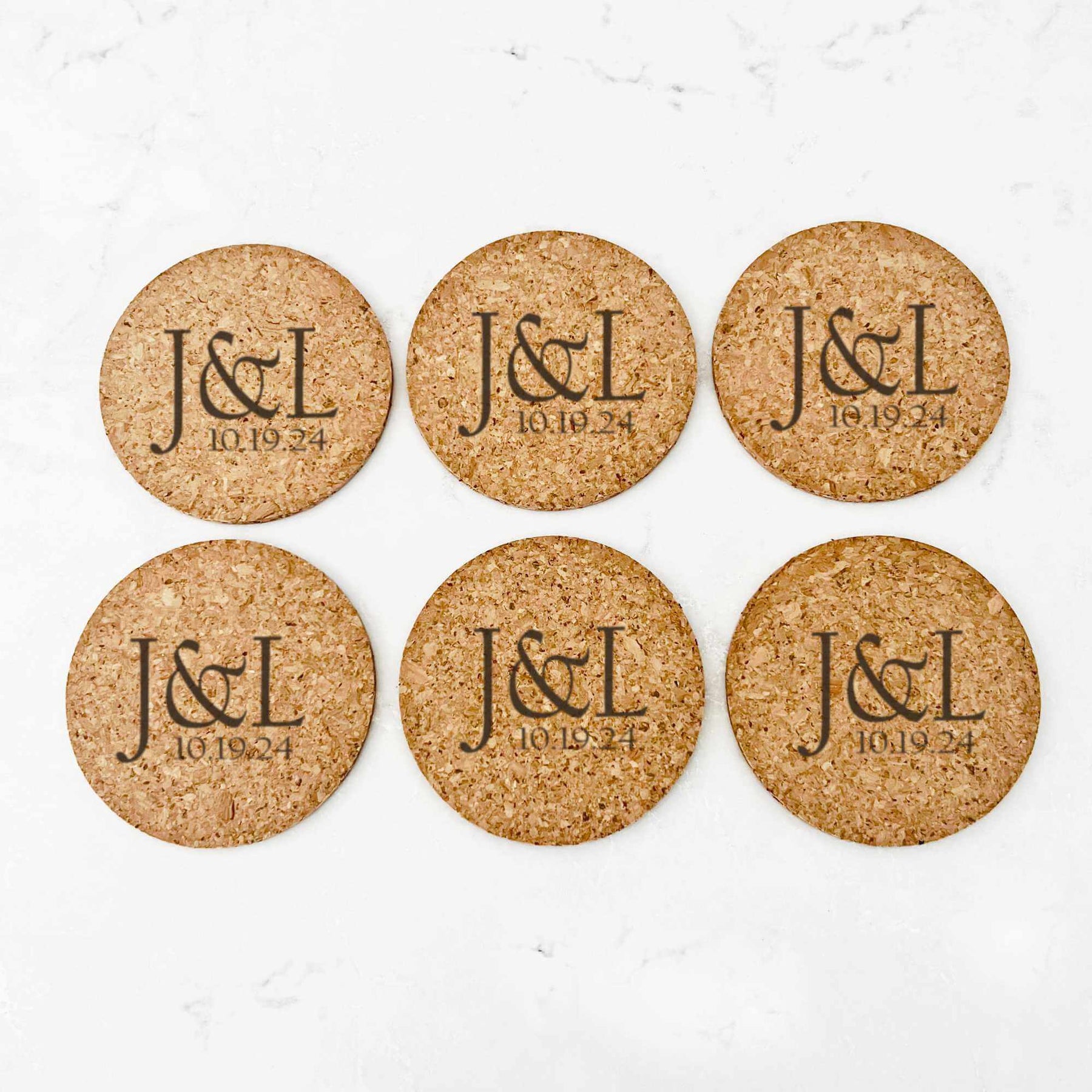Custom Wedding Logo Coasters - Wedding Favor - Love, Georgie