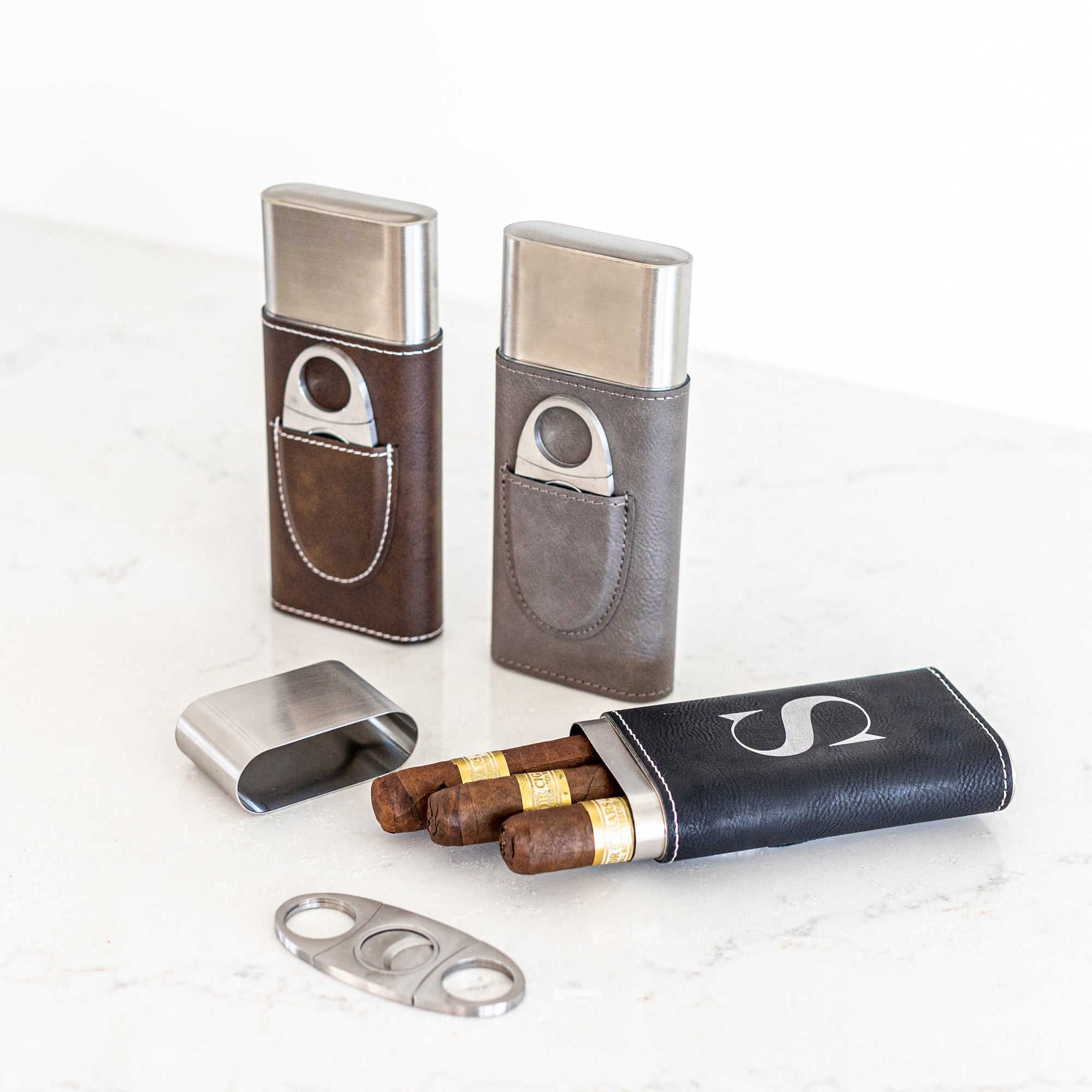 Engraved Cigar Case with Initial - Love, Georgie