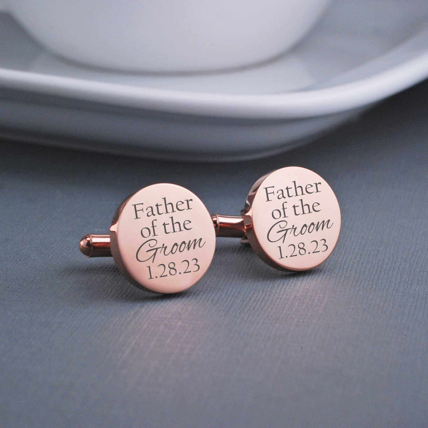 Father of the Groom Cufflinks - Engraved Cufflinks - Love, Georgie