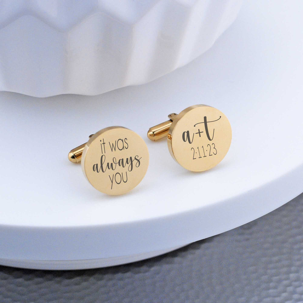 Custom Cufflinks For Groom | Personalized & Engraved Cufflinks - Love ...