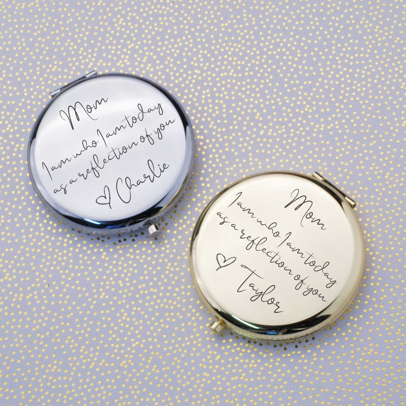 Mom Compact Mirror Engraved - Wedding Compact Mirror - Love, Georgie