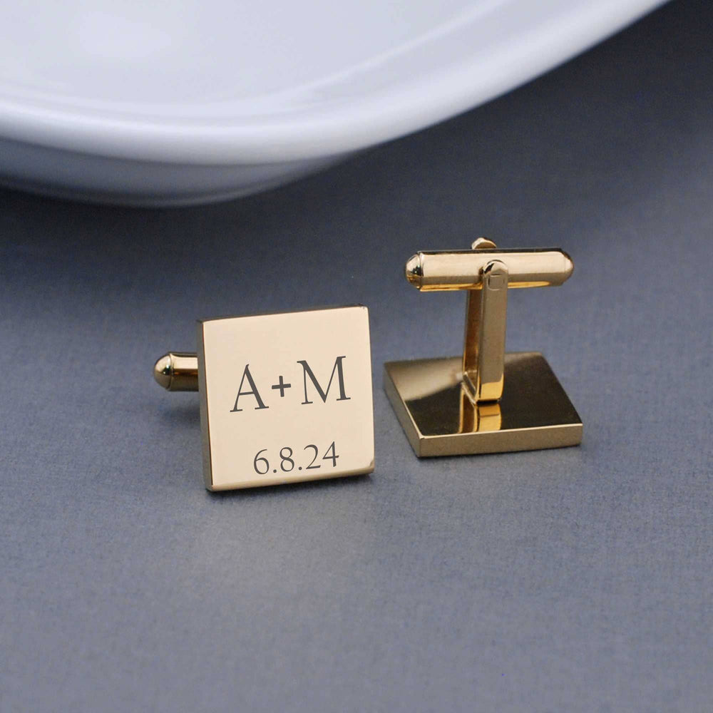 Date + Initials Cufflinks - Personalized Men’s Gift - Love, Georgie