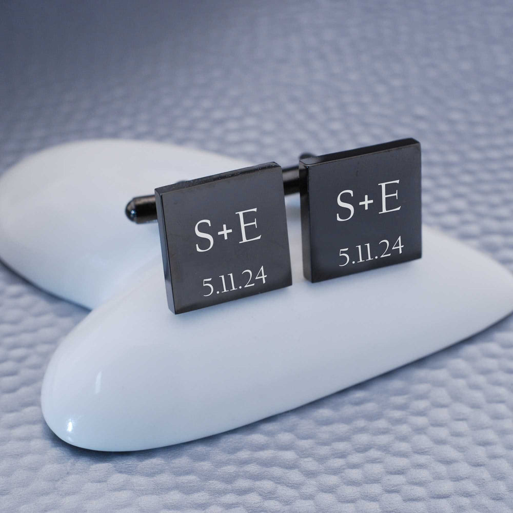 Date + Initials Cufflinks - Personalized Men’s Gift - Love, Georgie