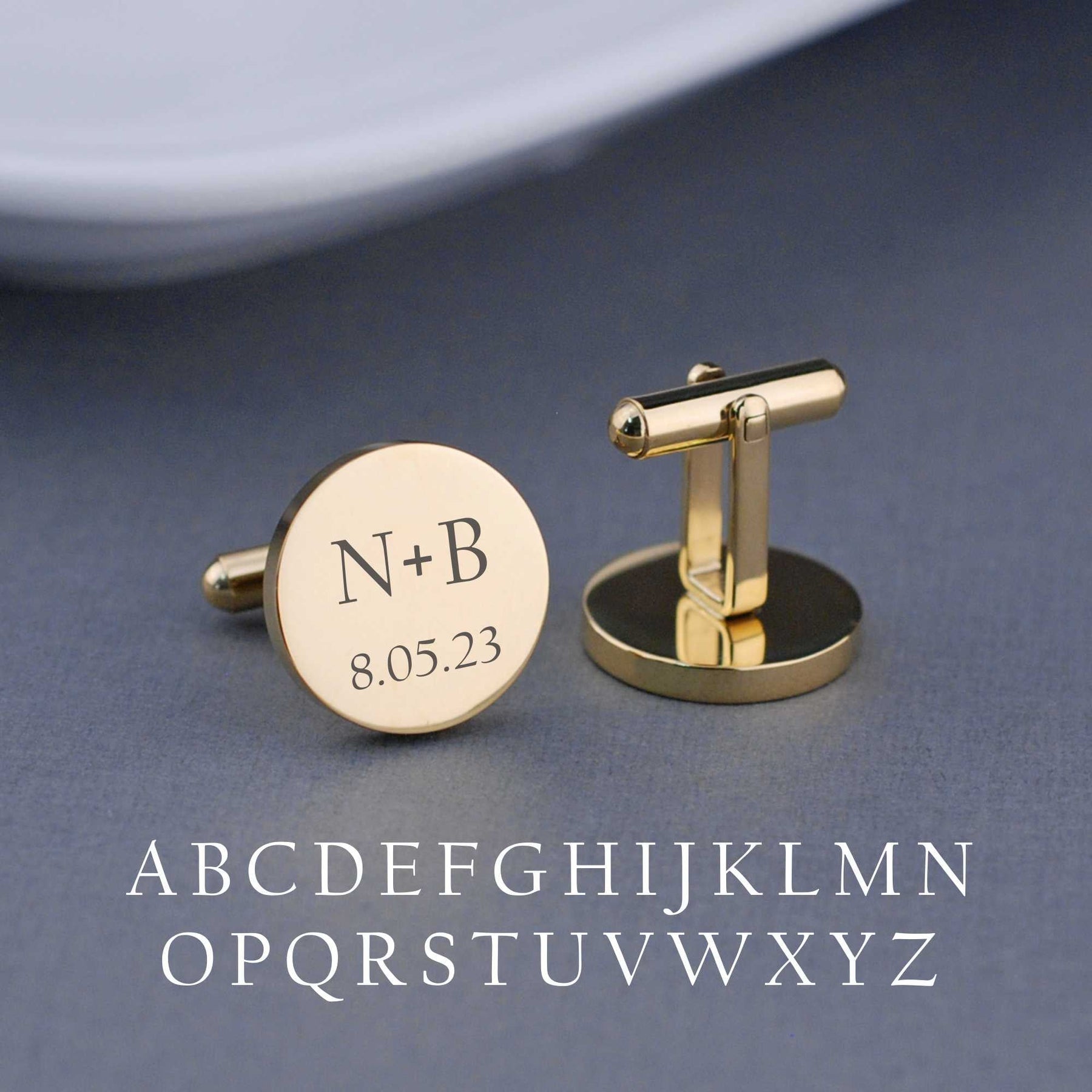 Date + Initials Cufflinks - Personalized Men’s Gift - Love, Georgie