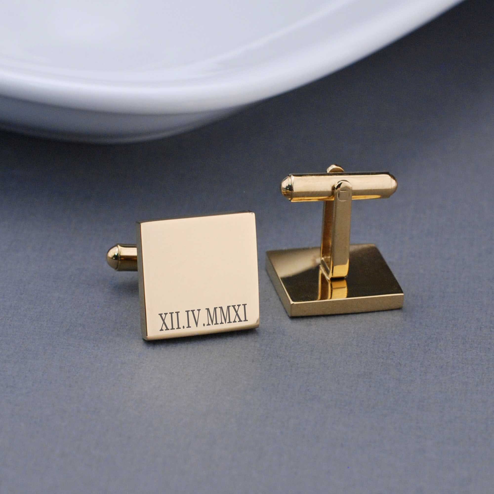 Roman Numeral Cufflinks – Personalized Gift for Men - Love, Georgie