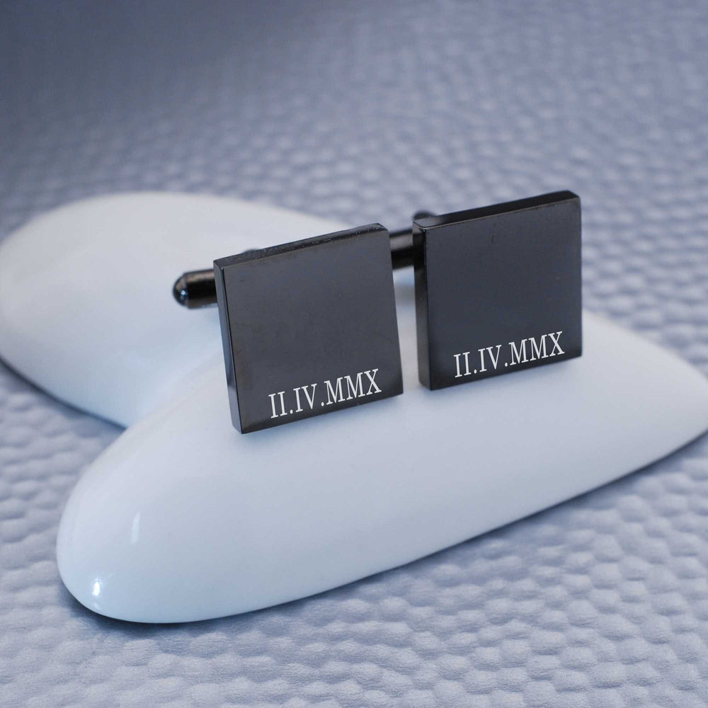 Roman Numeral Cufflinks – Personalized Gift for Men - Love, Georgie